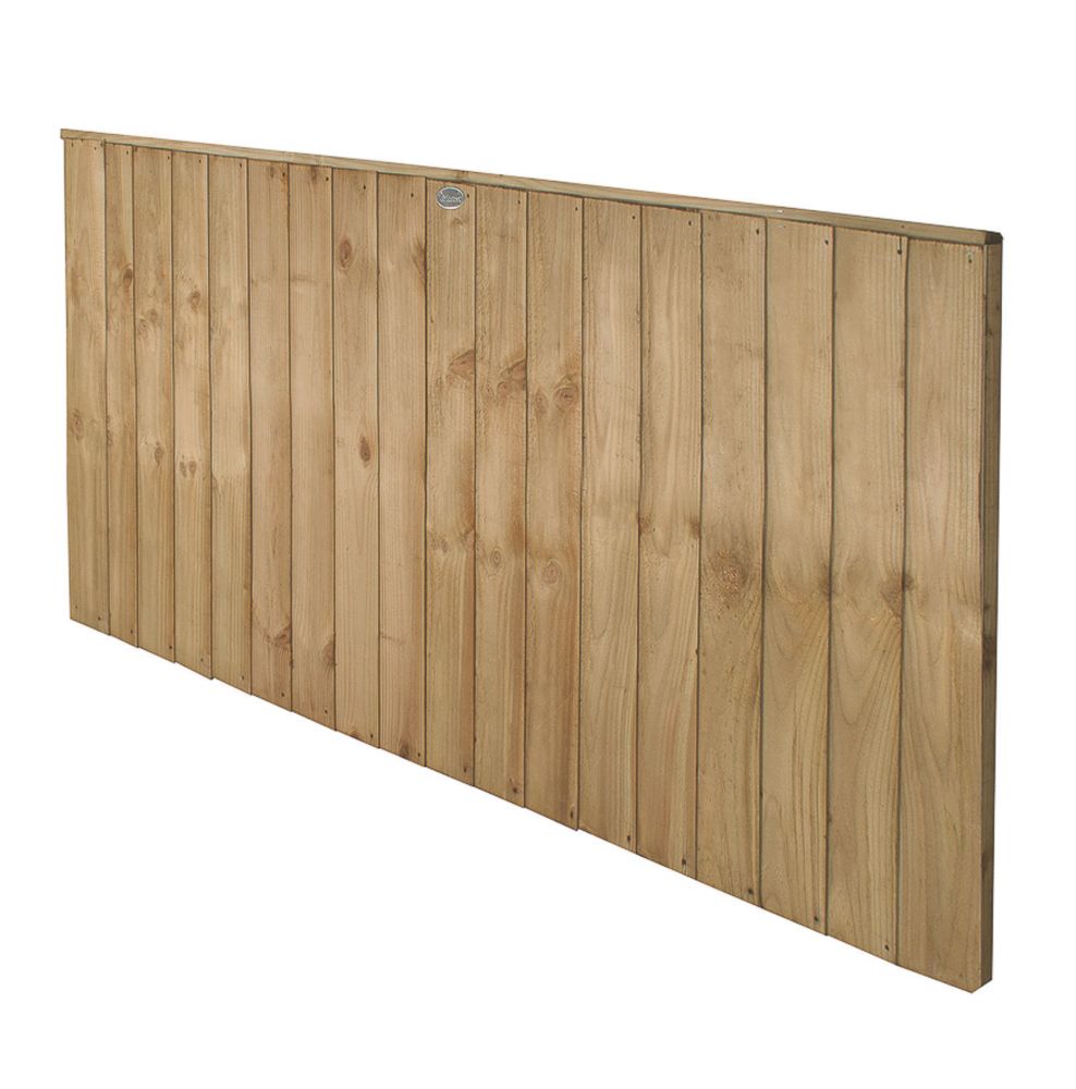 Forest Vertical Board Closeboard Garden Fencing Panel Natural Timber 6 ...