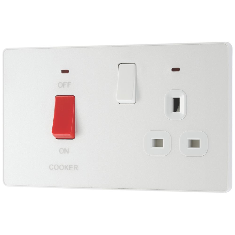 British General Evolve 45A 2-Gang 2-Pole Cooker Switch & 13A DP ...