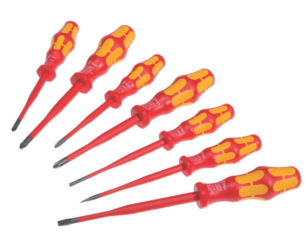 Wera Kraftform Plus Mixed VDE Extra-Slim Screwdriver Set 7 Pieces