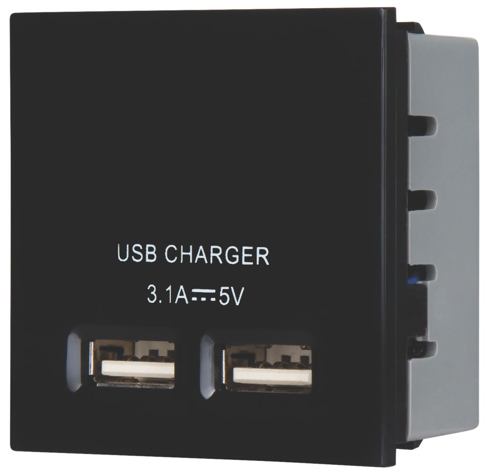 LAP USB Charger Grid Module Black