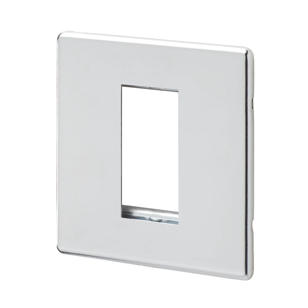 MK Aspect 2-Gang Light Switch Surround Polished Chrome