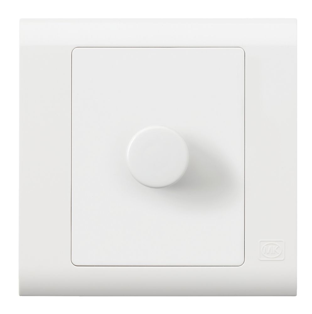 MK Essentials 1-Gang 2-Way LED Dimmer Switch White with White Inserts