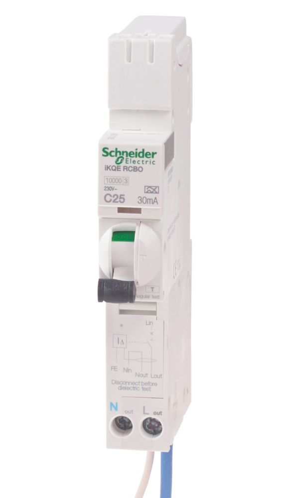 Schneider Electric 25A 30mA SP N Type C 3 Phase RCBOs