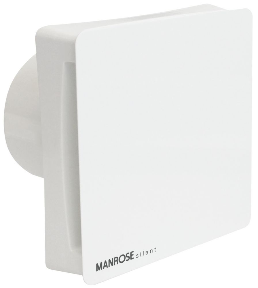 Manrose XF100H 15W Bathroom Extractor Fan with Humidistat & Timer White ...