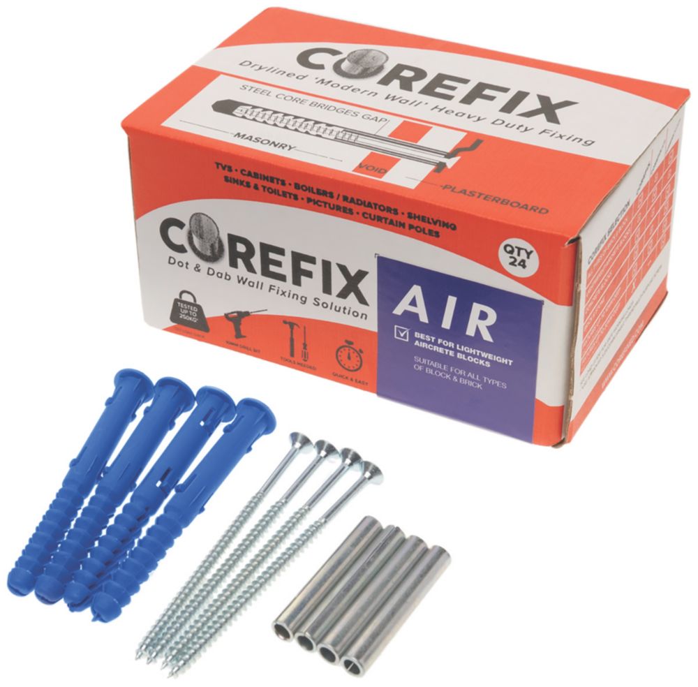Corefix Metal Air Heavy Duty Dot & Dab Wall Fixing 10 x 100mm 24 Pack
