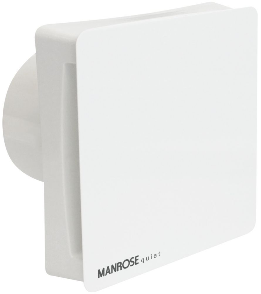 Manrose XF100H 15W Bathroom Extractor Fan with Humidistat & Timer White ...