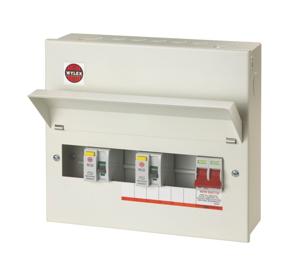 Wylex 21-Module 13-Way Part-Populated High Integrity Dual RCD Consumer ...