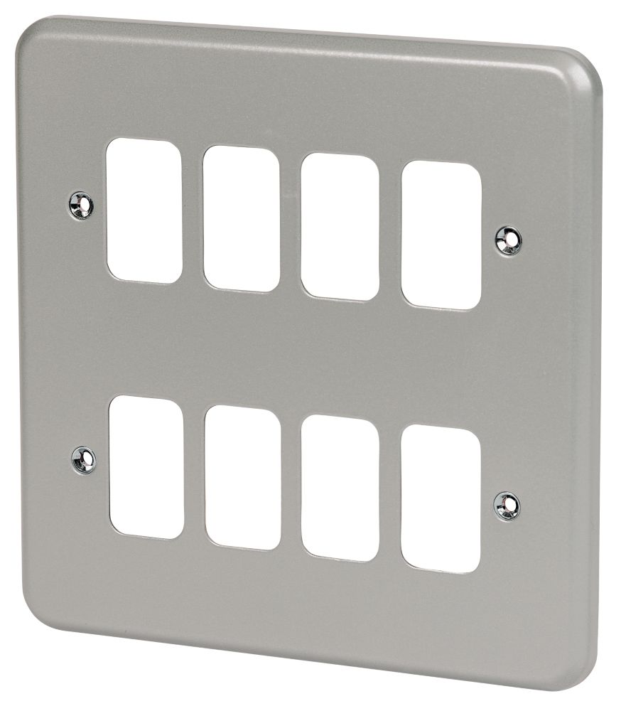 MK 8-Gang Front Plate Metal-Clad