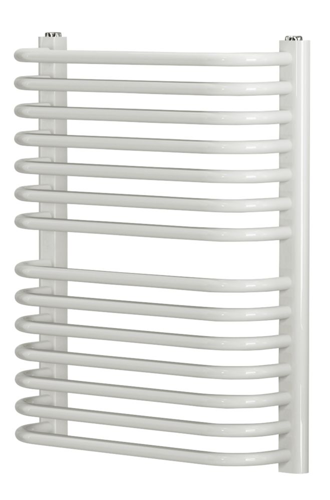 Blyss CAP22GC039 Curved D-Bar Towel Radiator 600 x 500mm White