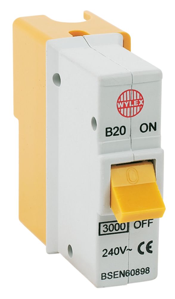 Wylex 20A SP Type B Plug-In MCB