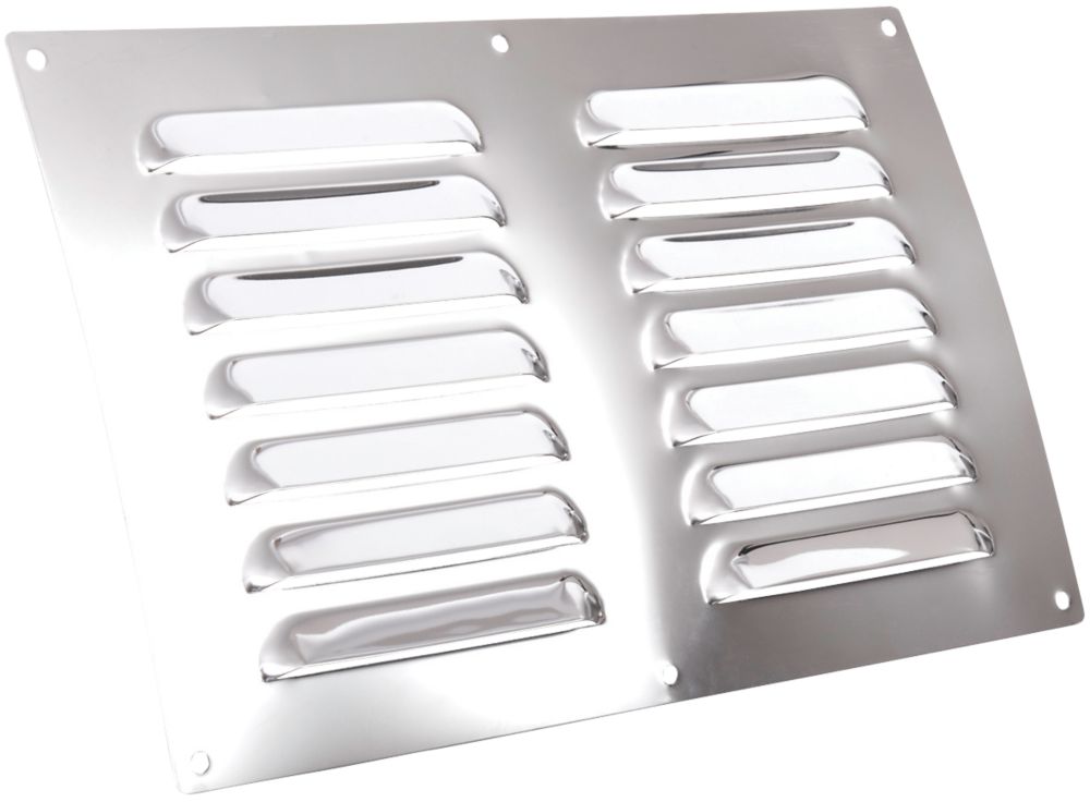 Map Vent Fixed Louvre Vent Chrome Stainless Steel 229mm x 152mm
