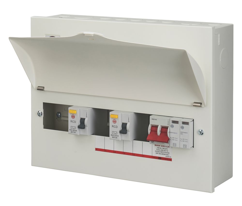 Wylex 21-Module 13-Way Part-Populated High Integrity Dual RCD Consumer ...