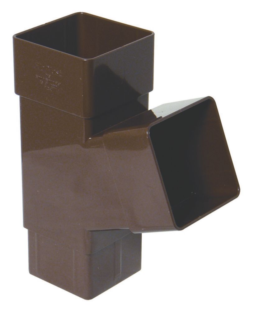 FloPlast Square Downpipe Socket 65mm Brown