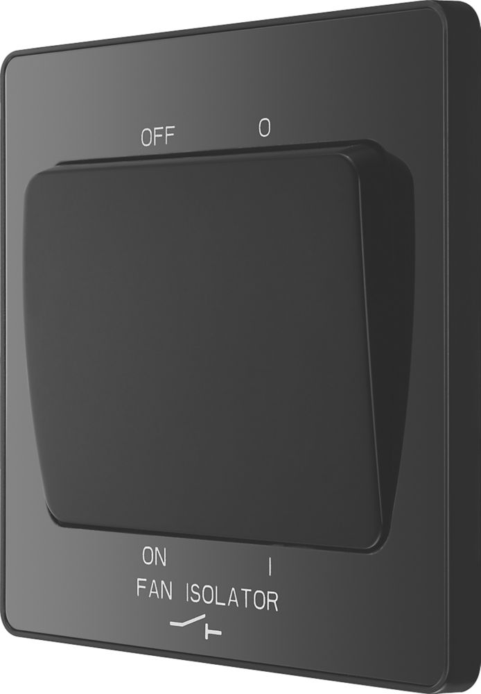 British General Evolve 10A 1-Gang 3-Pole Fan Isolator Switch Black with ...