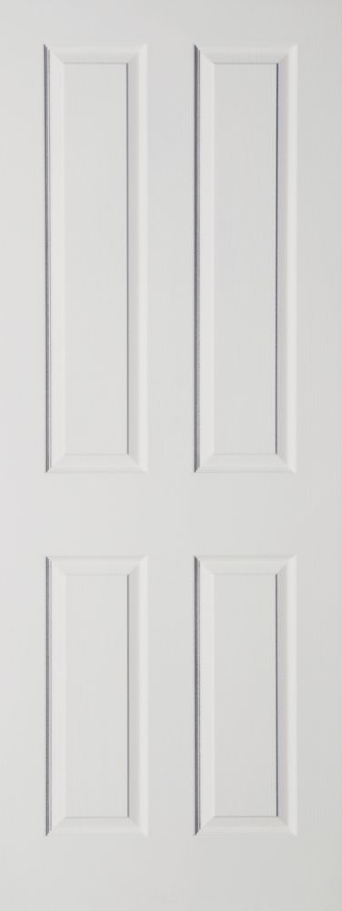 Jeld-Wen Oakfield Glazed Primed Primed White Panelled Interior Glazed ...