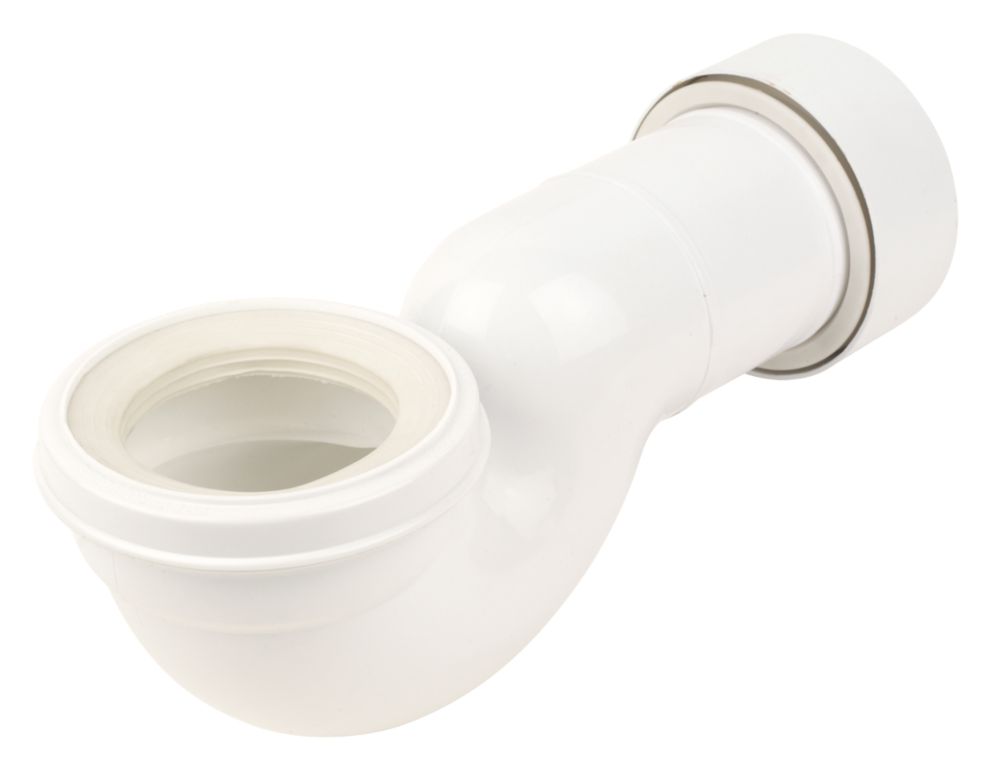 FloPlast SP100 Swan Neck Pan Connector White