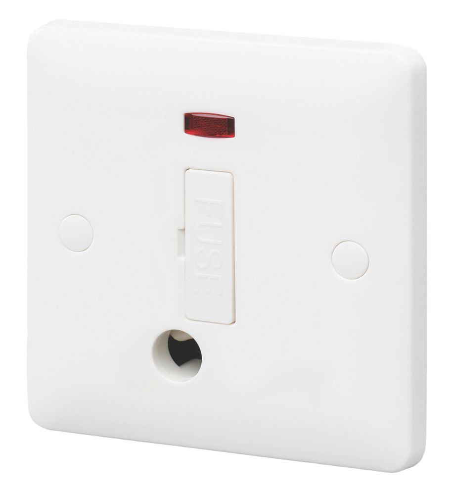 MK Essentials 13A Unswitched Fused Spur Flex Outlet White with White ...