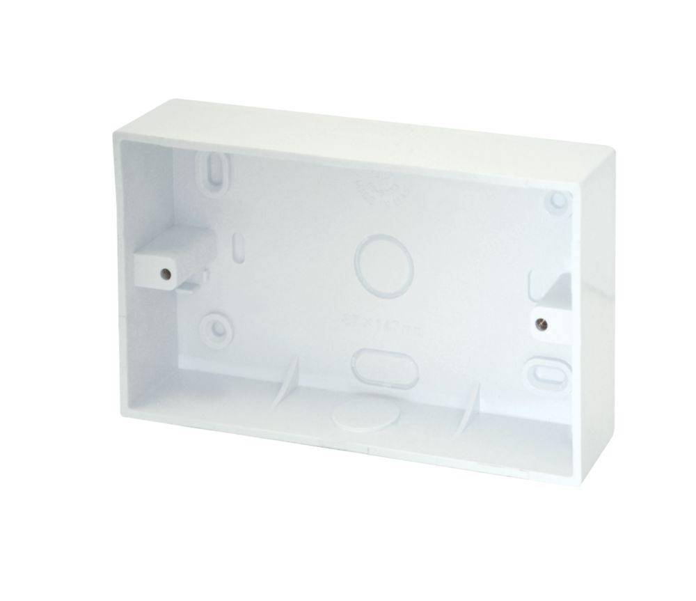 Tower Mita 2-Gang Surface Pattress Surface Box 25mm