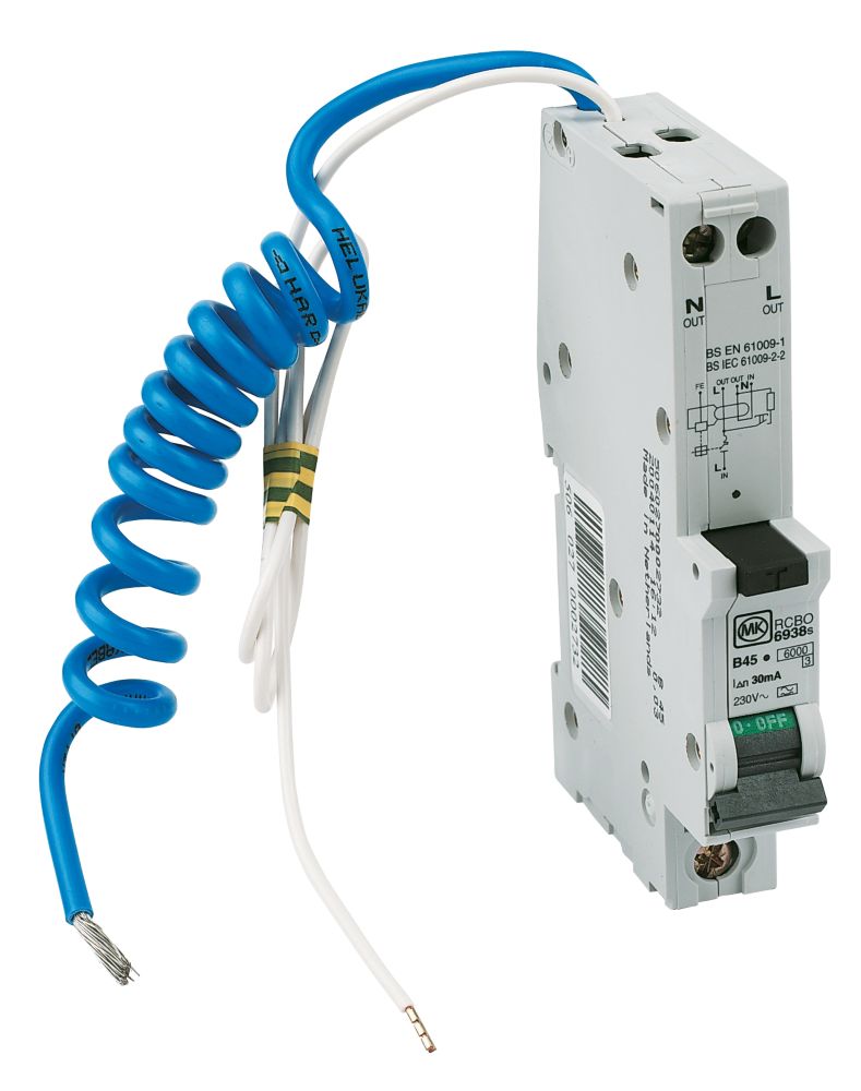 MK Sentry 45A 30mA SP Type B RCBO