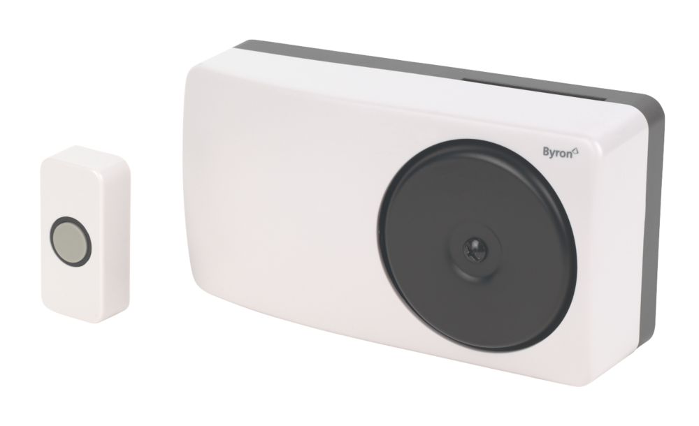 Byron 720K Wired Wall Mounted Doorbell Kit with Transformer White