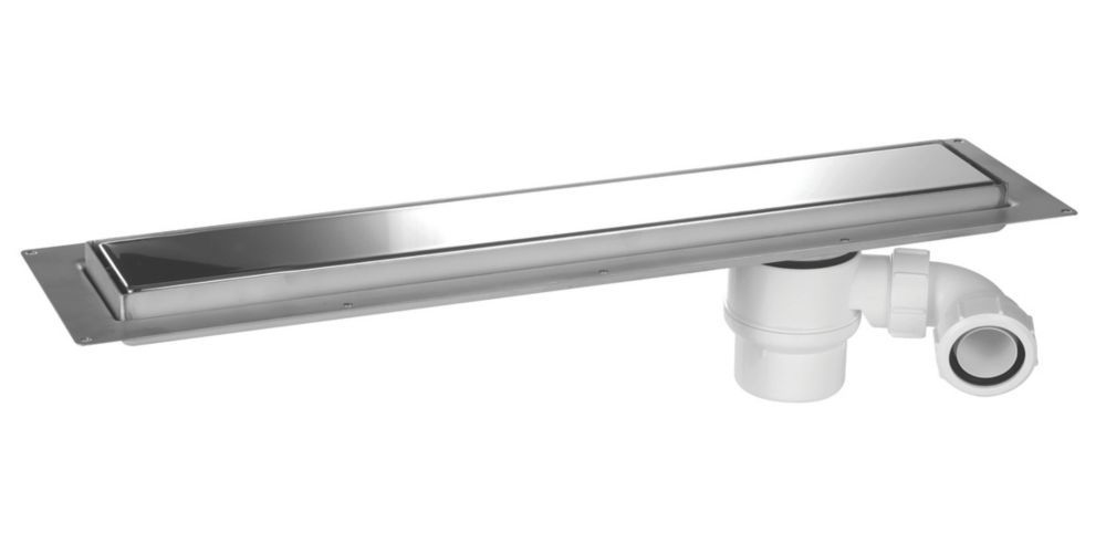 McAlpine CD600 P Channel Drain Polished Stainless Steel 610 x 150mm