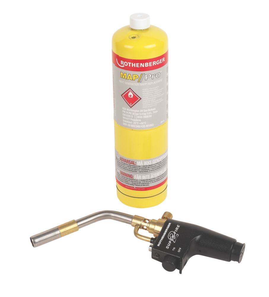 Rothenberger Super Fire Torch & Propane Gas Cylinder