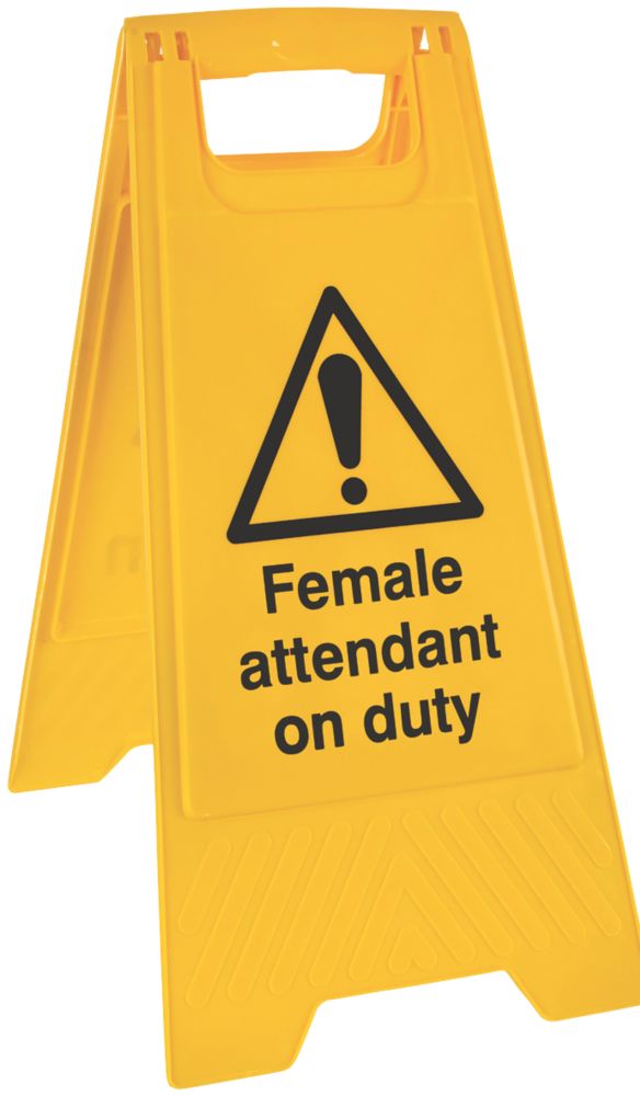 "Female Attendant on Duty" A-Frame Sign 600 x 300mm