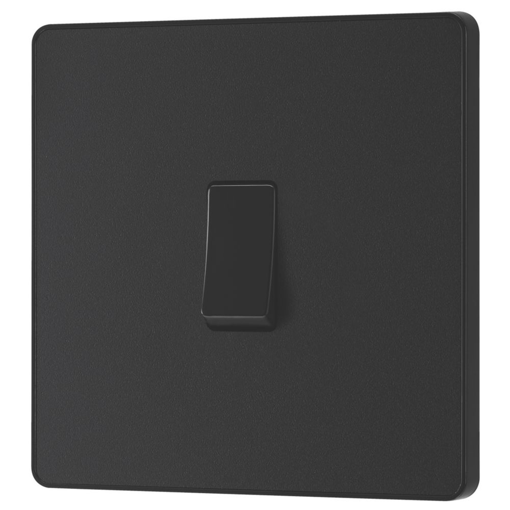 British General Evolve 20 A 16AX 1-Gang 2-Way Light Switch Matt Black ...