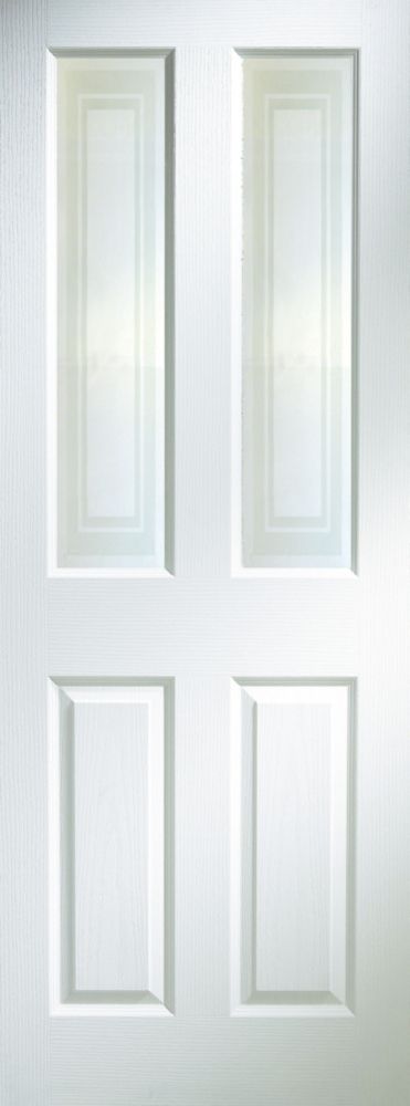 Jeld Wen Oakfield Glazed Primed Primed White Panelled Interior Glazed ...
