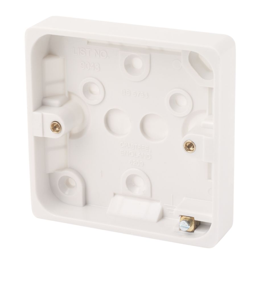 Crabtree Capital 1-Gang Surface Pattress Back Box 20mm