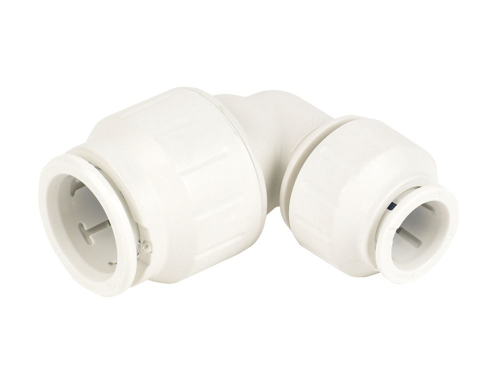 JG Speedfit Plastic Push-Fit Adapting 90Â° Wall Plate Elbow 15mm x Â½"