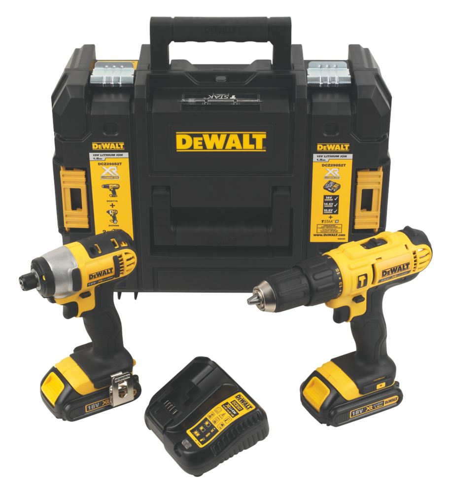 DeWalt DCZ298D2T-SFGB 18V 2.0Ah Li-Ion XR Cordless Combi Drill & Impact Driver Twin Pack