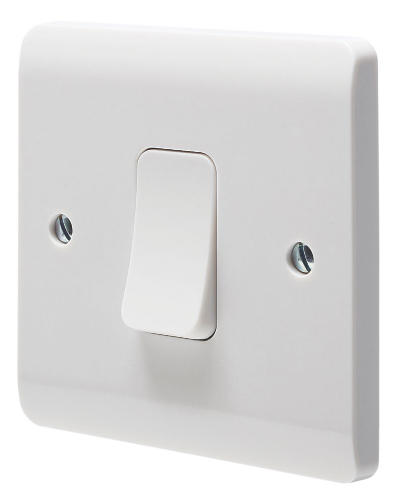 Crabtree Instinct 50A 1-Gang DP Control Switch White with LED