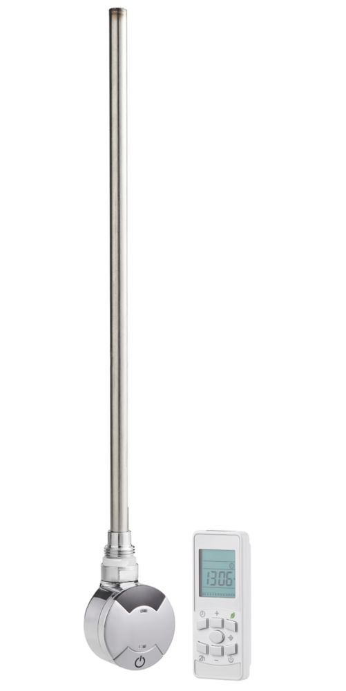 Towelrads Smart Timed Thermostatic Electric Element with Remote Chrome ...